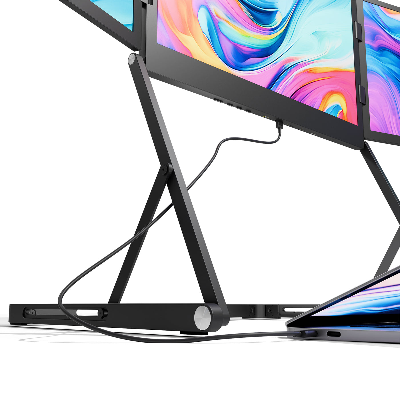 Triple 15.6" Laptop Monitor – Lepow TriCreate | Foldable 3‑Screen | USB ...