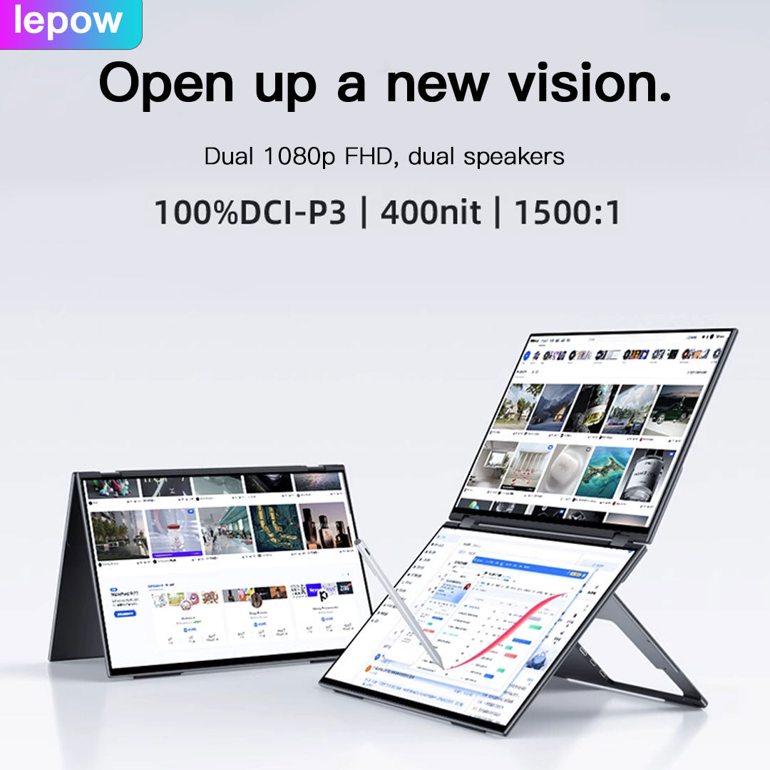 D15 Portable Dual View Monitor 15.6" - Lepow Portable Monitor