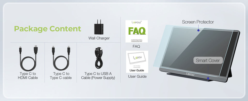 Lepow Z1 Ultra Slim Portable Monitor 15.6"